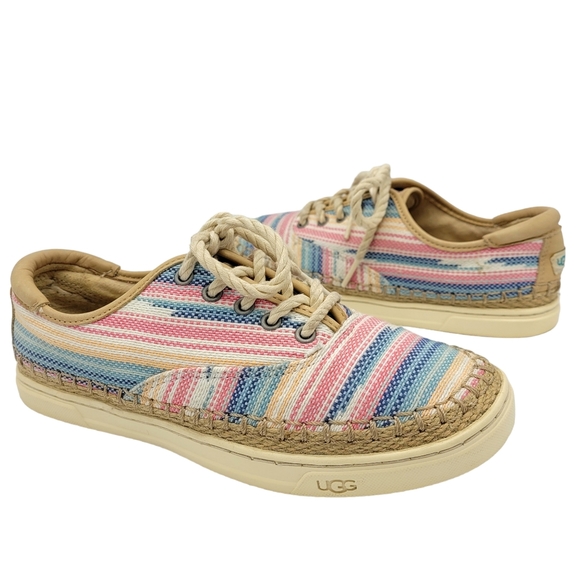 UGG | Shoes | Ugg Eyan Ii Serape Espadrille Woven Stripe Lace Up ...